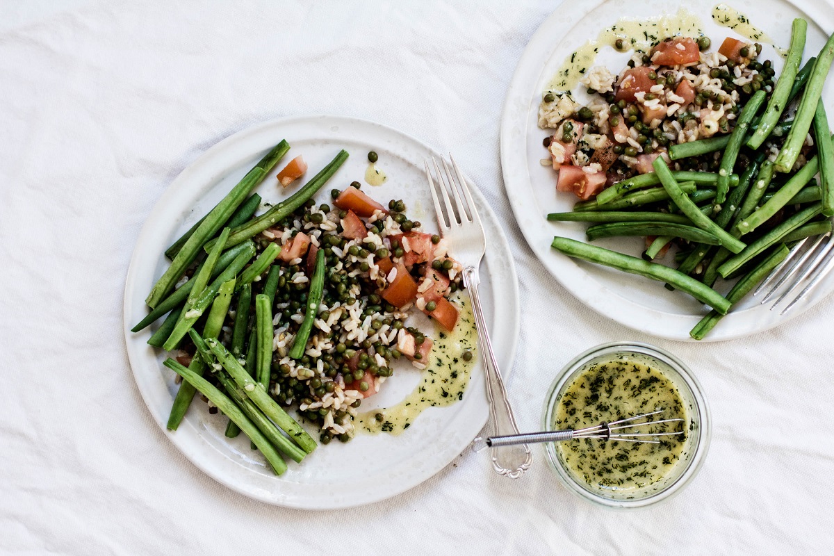 how to cook green beans lentils
